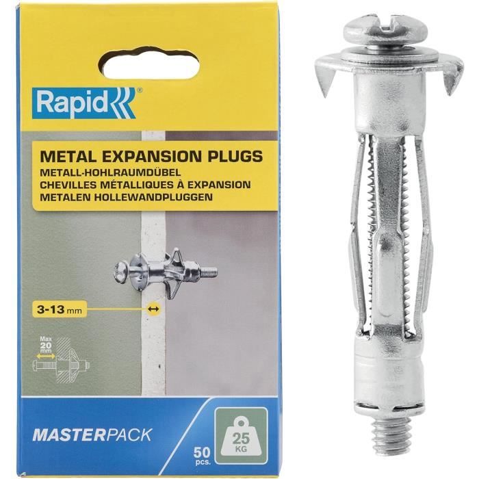 Chevilles À Expansion En Métal Pour Cloison En Plâtre De 3 À 13 Mm, Lot ...