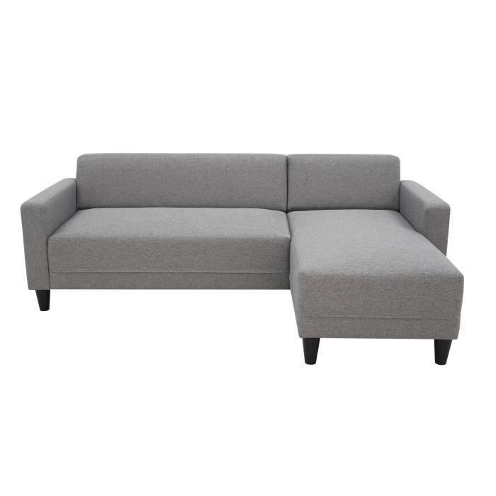 SHOT CASE - Canapé d'angle fixe 4 places BOB - Tissu souris ...