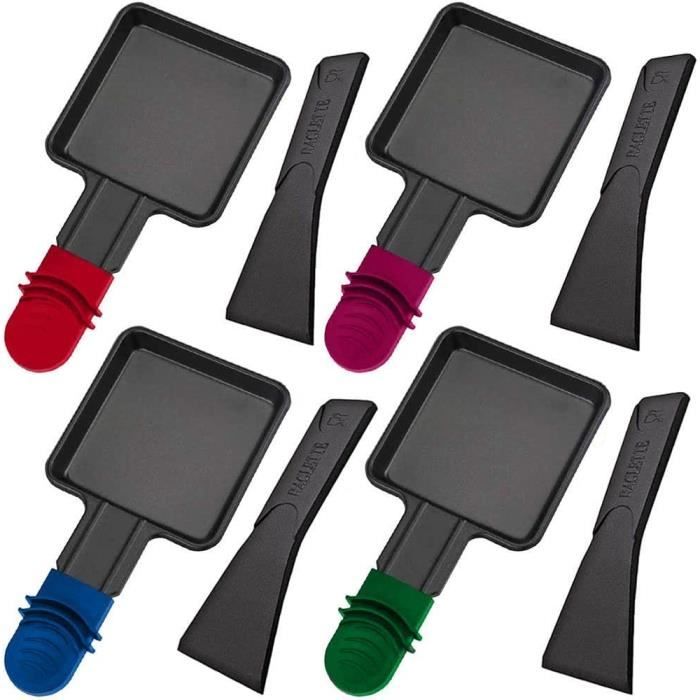 4 pièces Poêles à Raclette18x9cm Handles in Color Mini Poêles à ...
