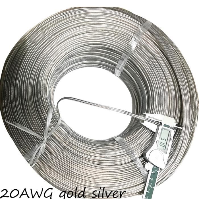 Câble-fil transparent 20AWG - Or, argent, cristal - 10m - Cdiscount ...