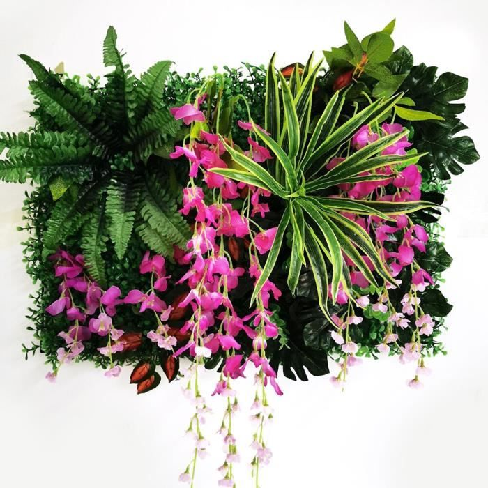 Décoration florale,Gazon artificiel décoratif pour arrière plan de ...