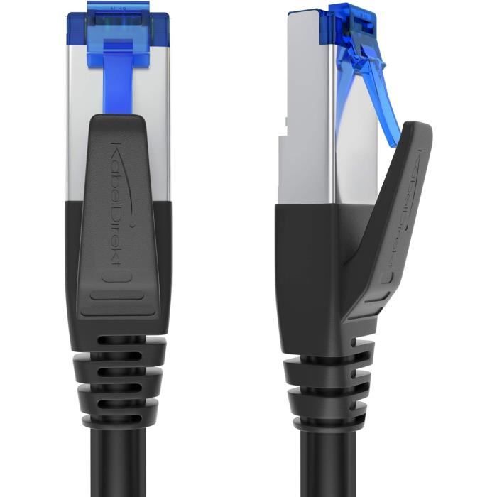 Cable Ethernet CAT7 avec triple blindage ultra-sécurisé, câble internet ...