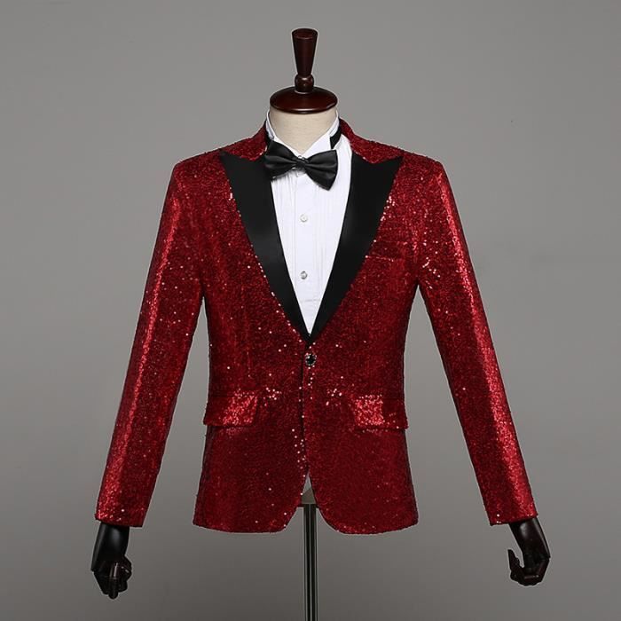 Veste homme - KJEHOME - Costume danse slim - Vêtement masculin noir ...