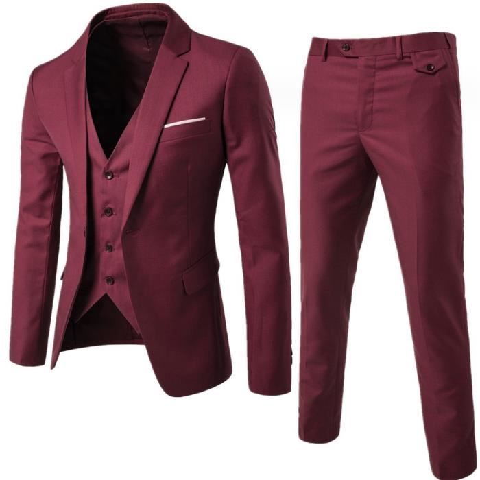 Costume Homme - Rouge - Slim Fit Smoking - Mariage - Formel Rouge ...