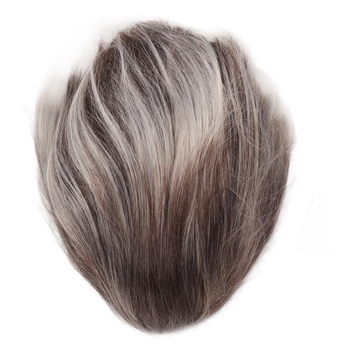 Mxzzand Perruque synthétique courte homme Perruque courte homme ...