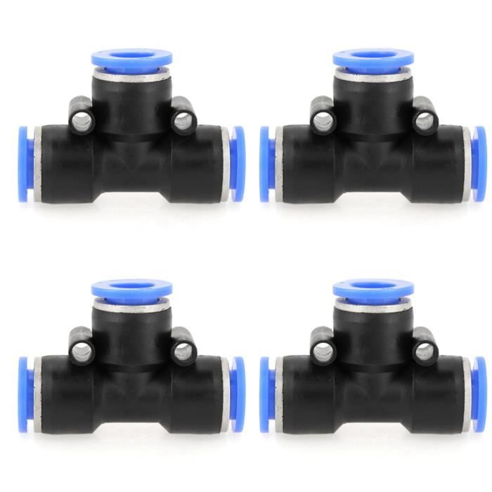 Qiilu connecteur pneumatique Union 10 pièces 10mm 3/8 T Type connecteur ...
