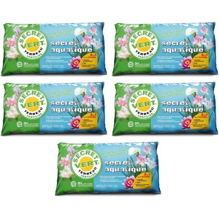 Terreau bio pour plantes aquatiques 20L (lot de 5) - Cdiscount Jardin