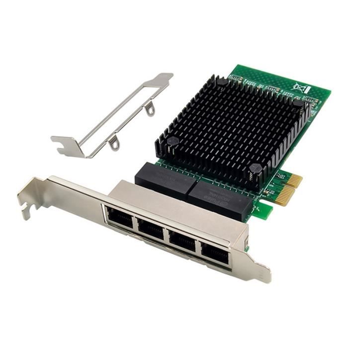 Carte RéSeau PCI-E X1 Gigabit 82571GB Carte RéSeau Serveur 4 Ports EXPI9402PT Carte RéSeau ...