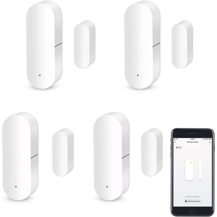 Capteur de porte WiFi TRAHOO - Smart Home Security Sensor - Compatible ...