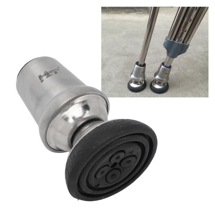 Embout de canne en caoutchouc en acier inoxydable de 19 mm, tête de ...