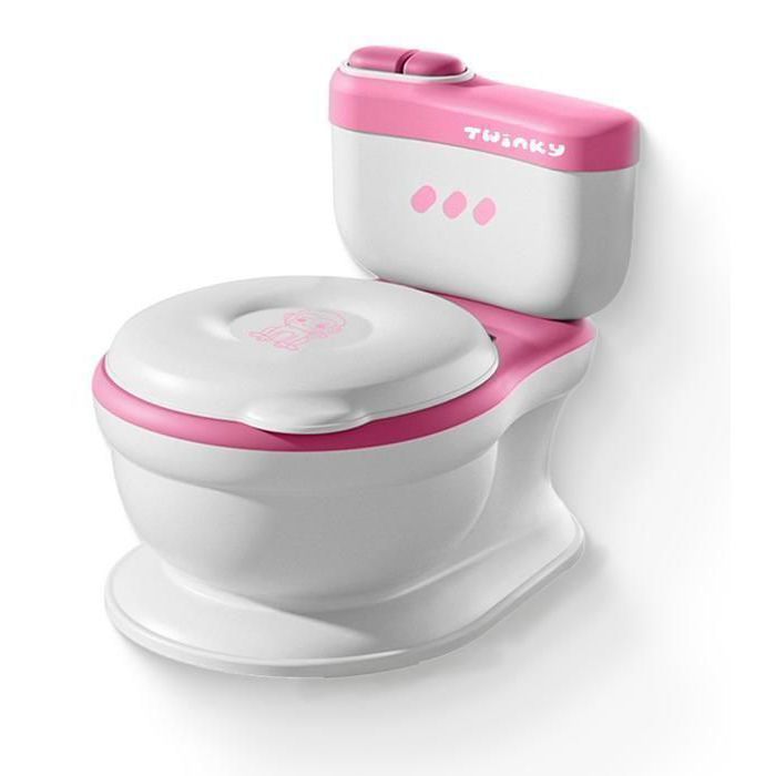 Twinky® Pot de Toilette Bébé 3-en-1 | Rose | Sons & Musique | Couvercle ...