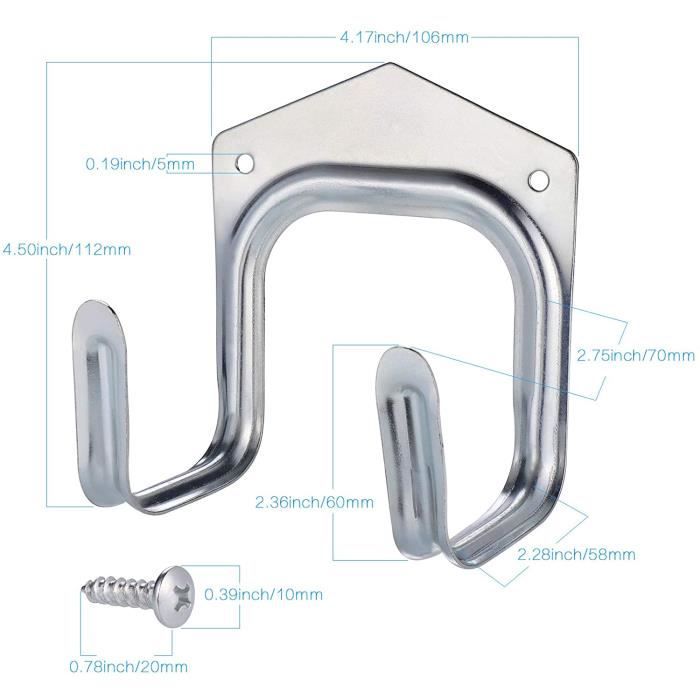 6Pcs Support d’Outil pour Crochet de Cabane, Crochet de Garage Support ...