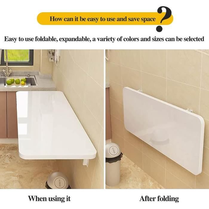 Table Pliante Murale Pliante, Table Pliante À Feuilles Tombantes ...