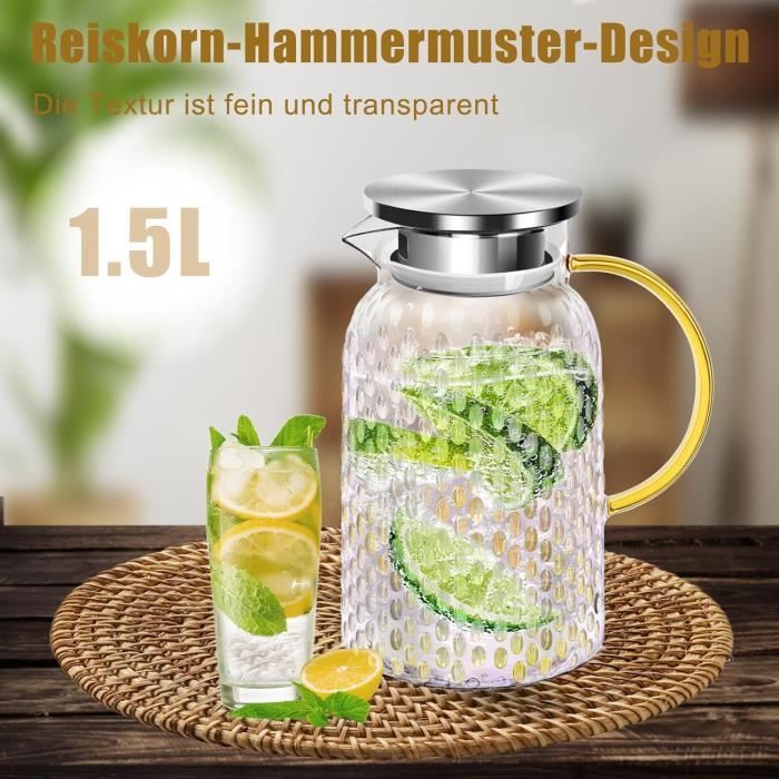 Carafe À Eau, Carafe En Verre, Carafe En Verre Avec Couvercle, Design ...