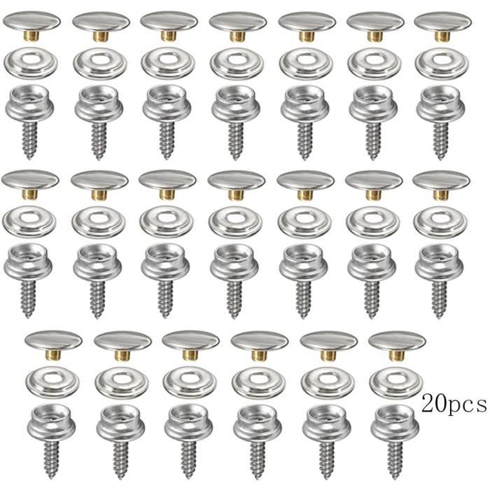 Mercerie - Limics24 - Bouton Pression À Visser 20 Pièces Snaps Fastener ...
