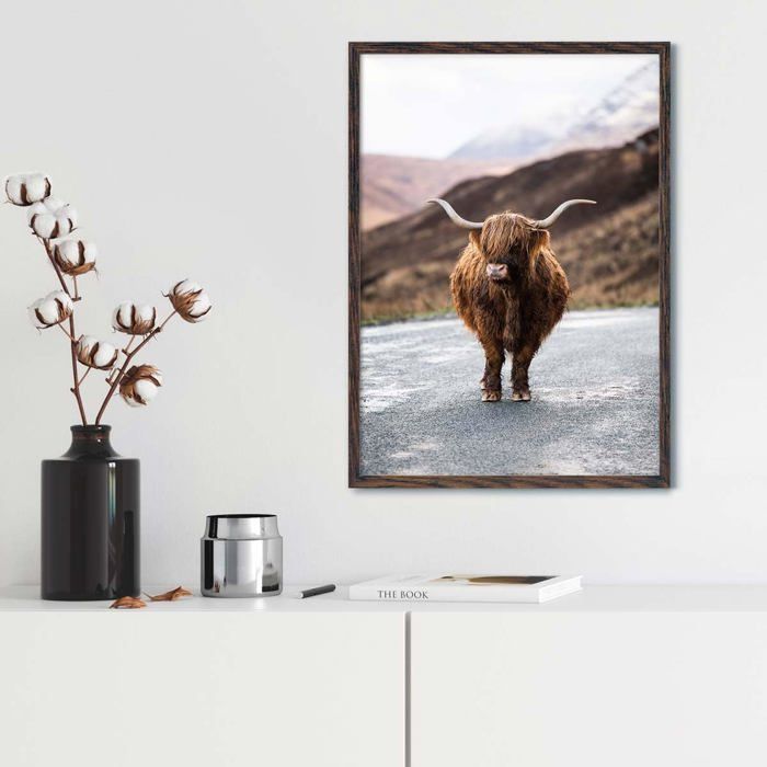 Cadre A2 42 x 59,4 bois MDF chêne foncé, cadres photo pour posters et ...