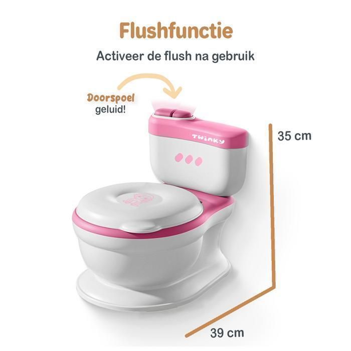 Twinky® Pot de Toilette Bébé 3-en-1 | Rose | Sons & Musique | Couvercle ...