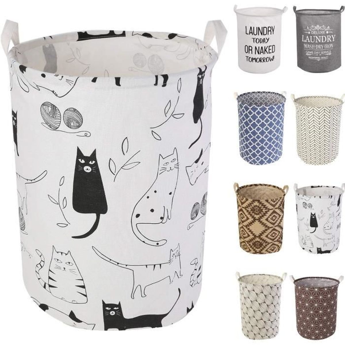 Paniers à Linge, Panier de rangement pour vêtements Pliable, Corbeille ...