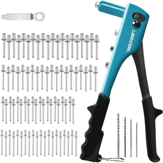 Riveteuse Manuelle 4en1 Libraton - Ensemble Interchangeable avec Rivets ...