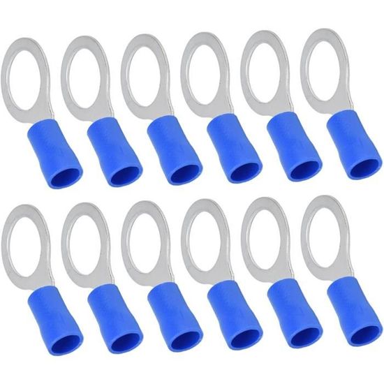 Connecteurs à sertir pour fil électrique, assortiment de cosses à anneau isolées 12-10 AWG sans ...