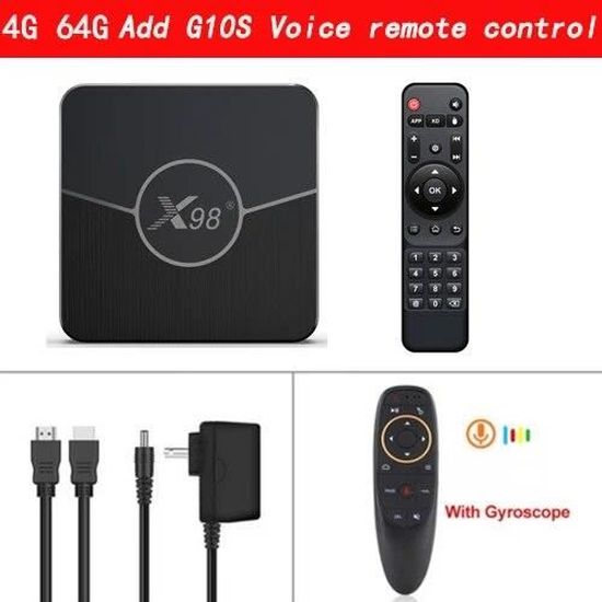 Box multimedia,X98 PLUS-Boîtier Smart TV Android 11,4 Go,64 Go,32 Go,2. ...