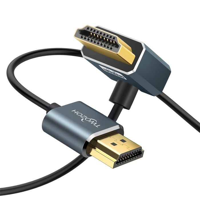 Ultra Slim Cble HDMI Angle Coud 270 Degr 2M Fin et Souple Cordon HDMI ...