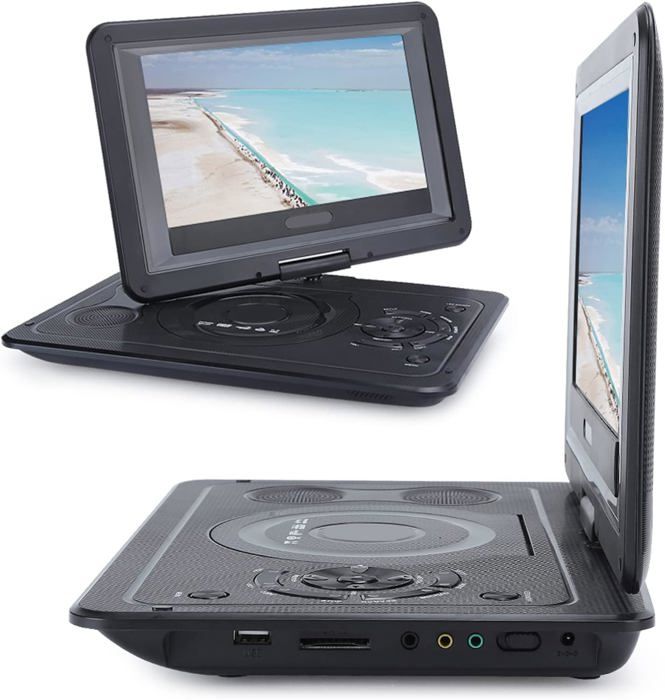 Lecteur DVD de 13,9 Pouces, Mini Lecteur EVD Portable avec écran LCD ...