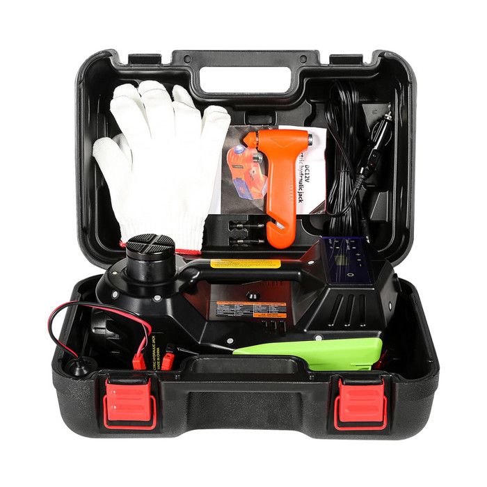 Cric de Voiture Électrique 5 Tonnes 12V, Kit de Cric Hydraulique ...