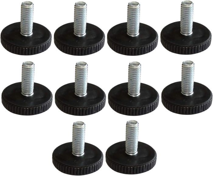 Pieds vérin de Meuble réglable Ajustable Noir M8 à Visser Ø32 H28mm ...