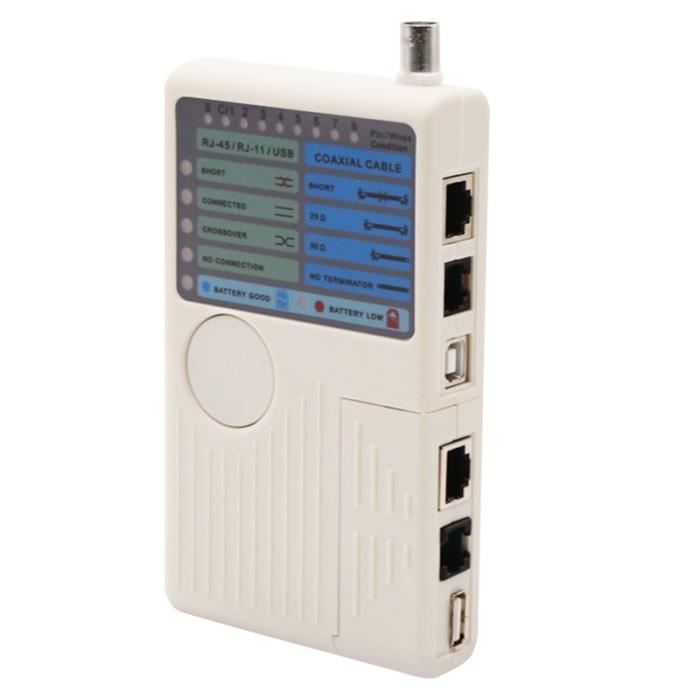 Testeur de câble réseau RJ11 RJ45 USB BNC LAN, détecteur de directions ...