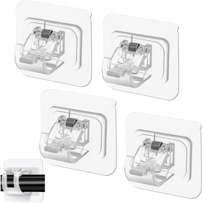 Accroche Crochet Rideau Sans Percage,Lot De 4 Tringle A Rideaux Support ...