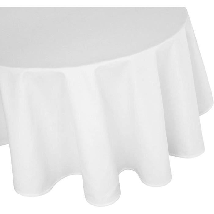 Textildepot24 Nappe Ronde En 100 % Coton Damassé Blanc (160 Cm Rond ...