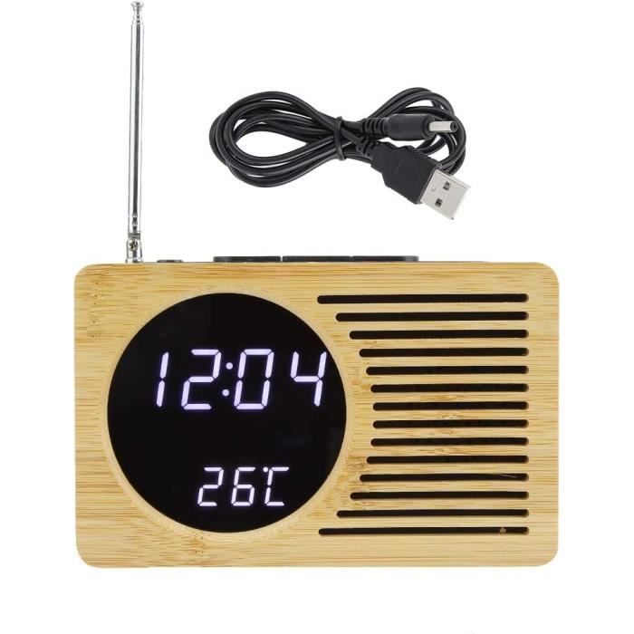 Radio-RéVeil USB NuméRique Multifonction avec ThermomèTre Et Affichage ...