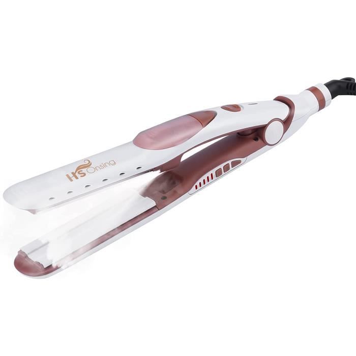 Vapeur Fer À Lisser 2 En 1 Lisseur Vapeur Professionnelle, Réglage De ...