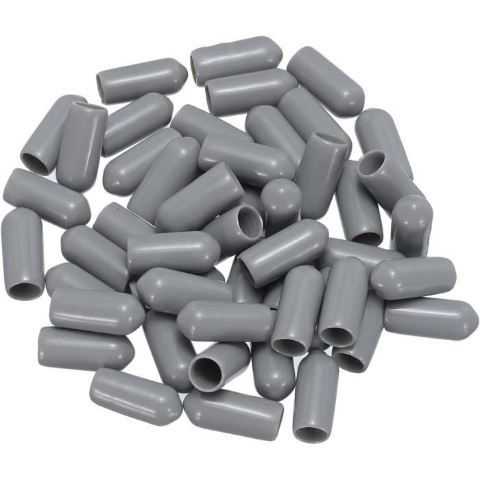 Lot De 50 Embouts En Caoutchouc Vinyle Pvc, 6 Mm, Pour Tubes Ronds ...