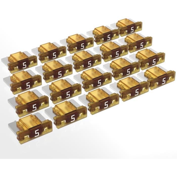 Mini Lp Fusibles À Lame 2A - 30A Fusible Enfichable D'Automobile Choix : 5A Ampère Châtain, 20 ...