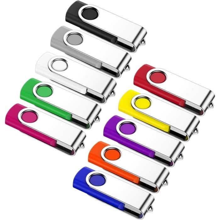 Clé USB 4 Go,Cle USB 10PCS Clef USB 4Go Flash Drive Stockage Rotation Disque Pendrive Disque ...