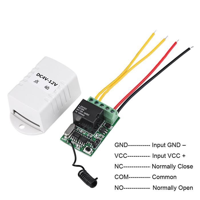 Sal Télécommande De Relais Sans Fil Emetteur 4v 5v 6v7 4v 9v 12v Avec