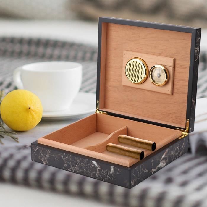 Duokon Boîte à cigares Vintage Mini Portable Humidor Cigare Boîte En ...