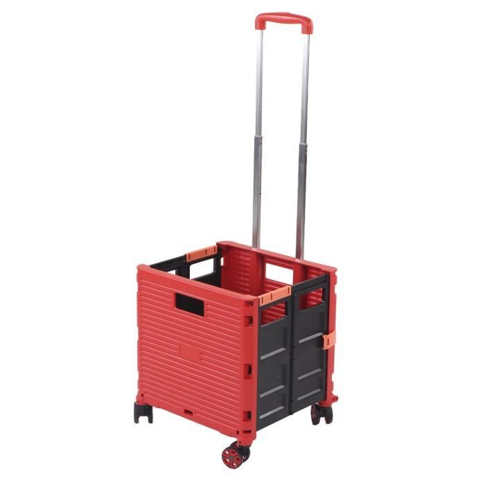 Chariot utilitaire pliable - EJ.LIFE - Boîte à roulettes - 55L - 4 ...