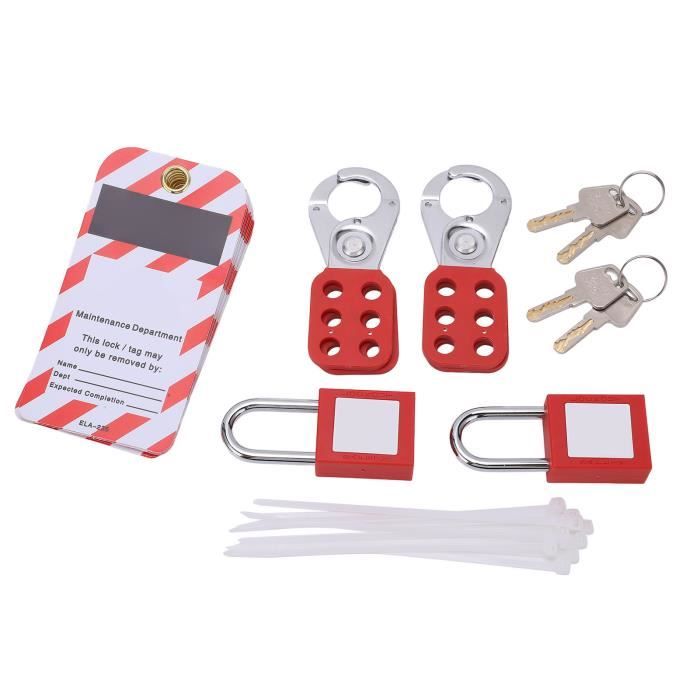 EJ.life étiquette Loto Kit de verrouillage électrique Tagout Tag Hasp ...