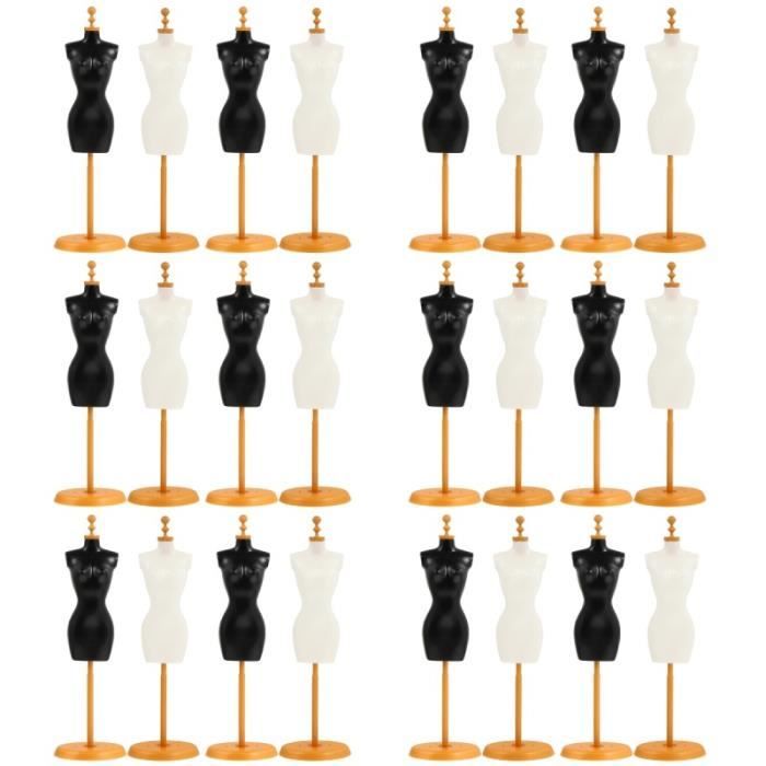 24 PCS Doll Clothes Rack Miniature Mannequin Model Stand Display ...