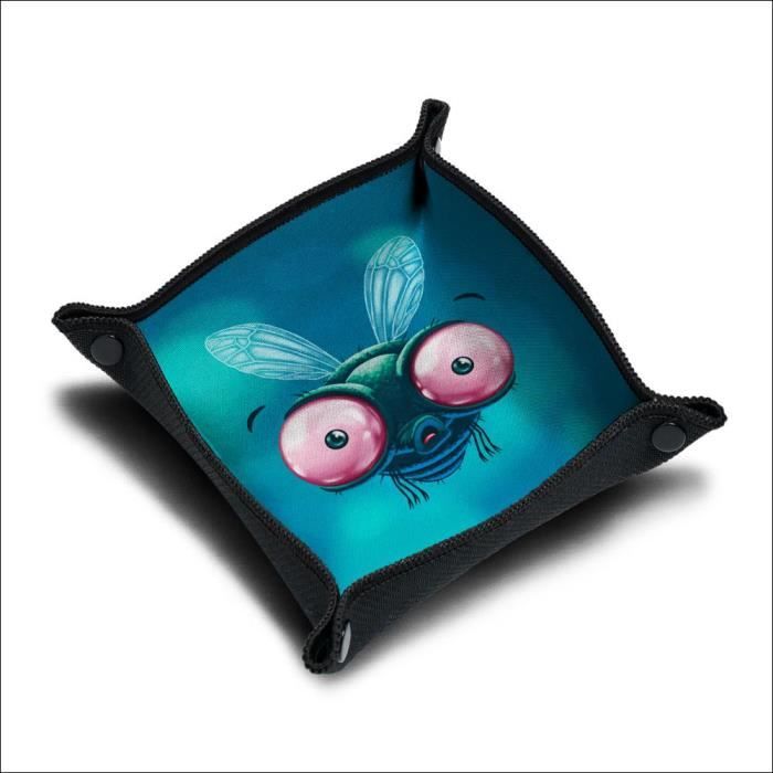 Piste de dés La Mouche Cartoon 21x21 cm - Plateau à dés pliable ...