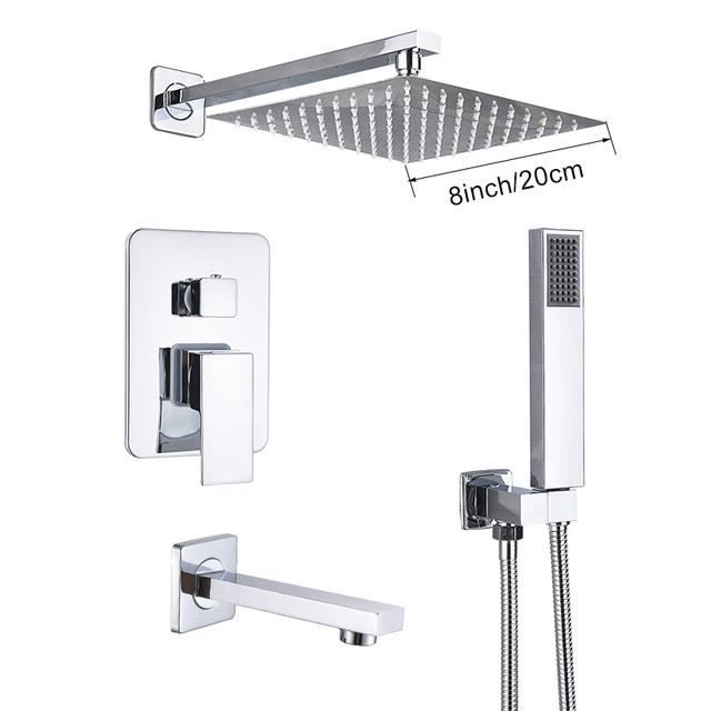 Système de Douche , 8in Ensemble de Douche avec Douchette à Mains, Set ...