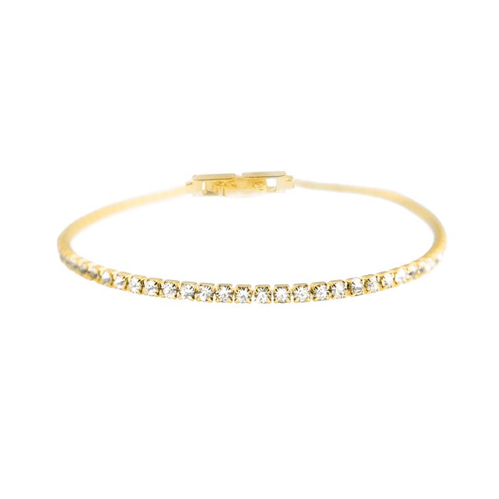 Bracelet - Kayla - Alliage Plaqué Or Jaune 18 Carats - Zircone - Taille ...