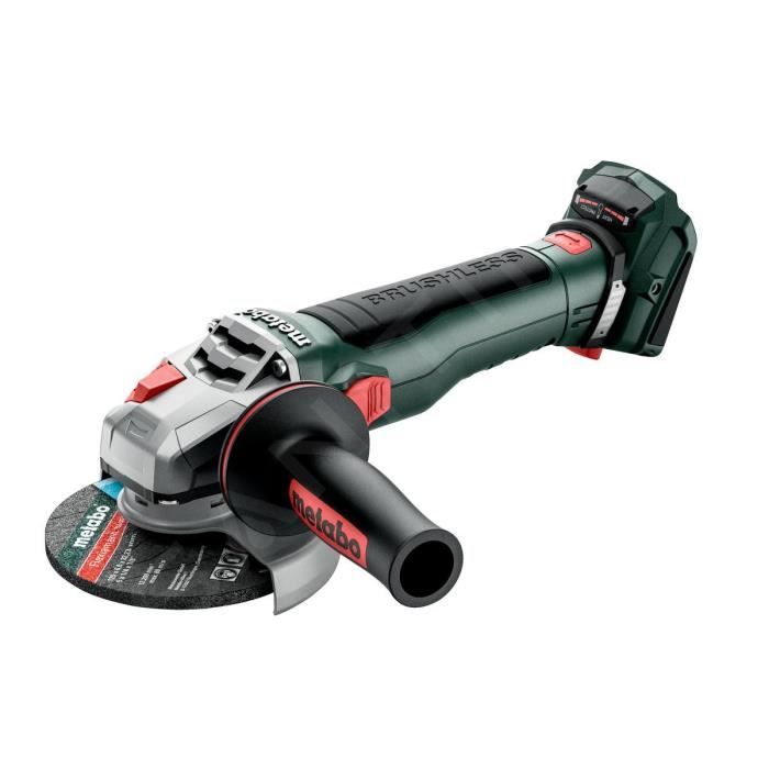 Meuleuse d'angle - METABO - WB 18 LT BL 11-125 Quick - 18V - 1100W - Découpe métal 125mm ...