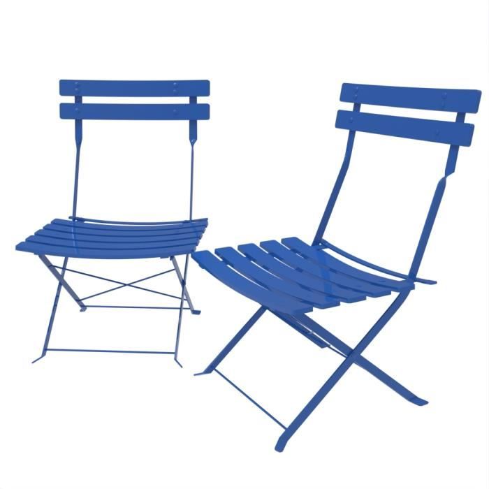 Chaises pliables - OHMG - Grand patio - Acier thermolaqué - 2 personnes ...
