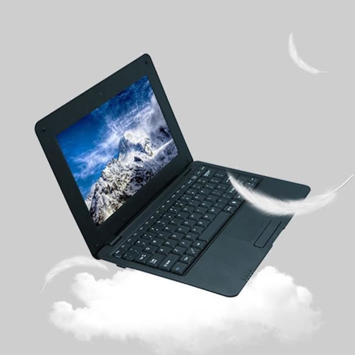 Ordinateur portable noir,Mini Netbook pour Android 5.0 2G + 8G ,10,1 ...