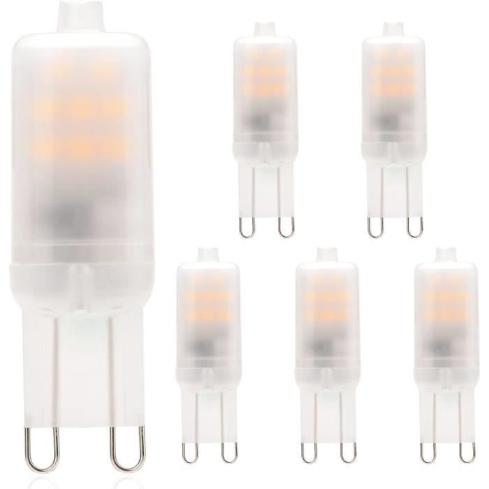 Ampoules Led G9 2W Équivalent À 15W 20W Halogène Lumière, Blanc Chaud 2700K Ac220-240V, Lampe À ...