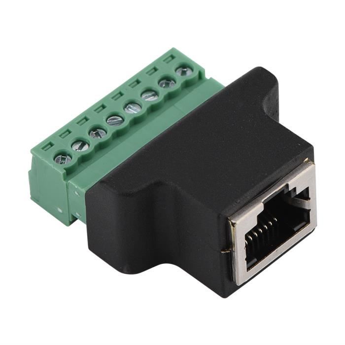 TMISHION Borne à vis RJ45 DVR Connecteur Ethernet RJ45 Femelle Jack à 8 ...